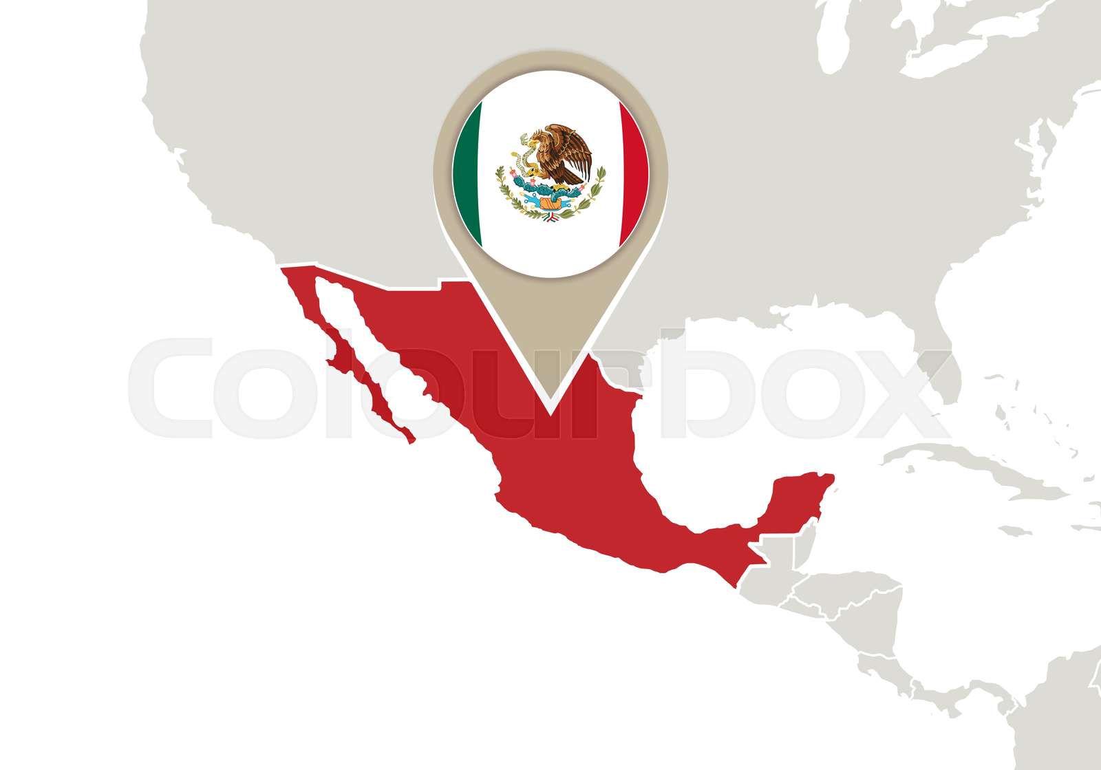 méxico, mapa, círculo | Vector de archivo | Colourbox