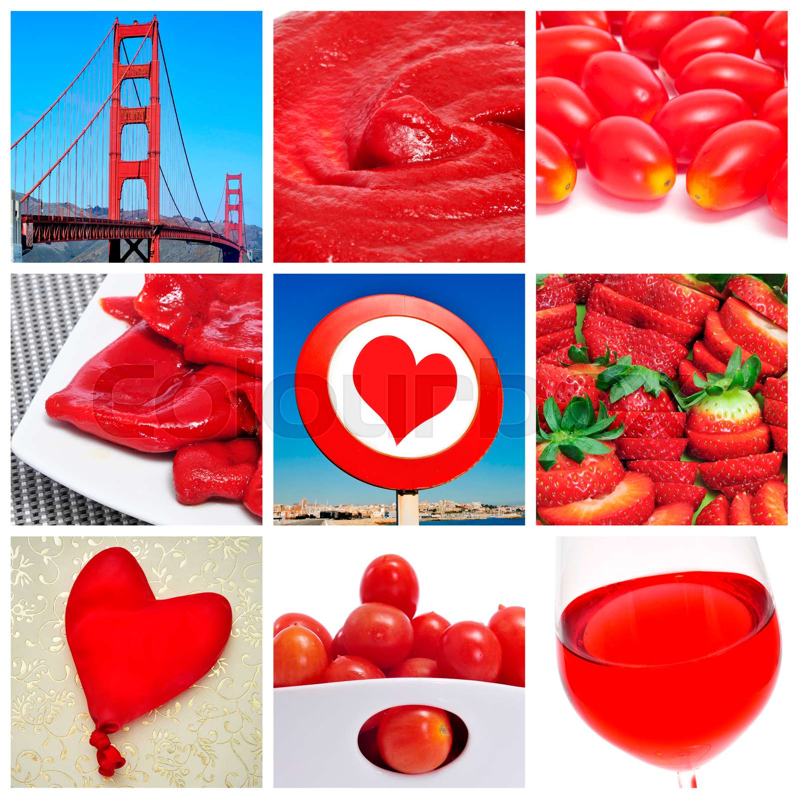 red collage | Stock image | Colourbox