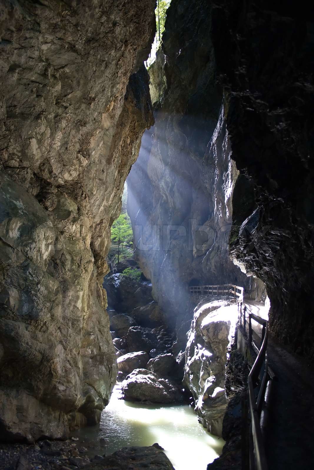 Sunlight in the gorge | Stock image | Colourbox