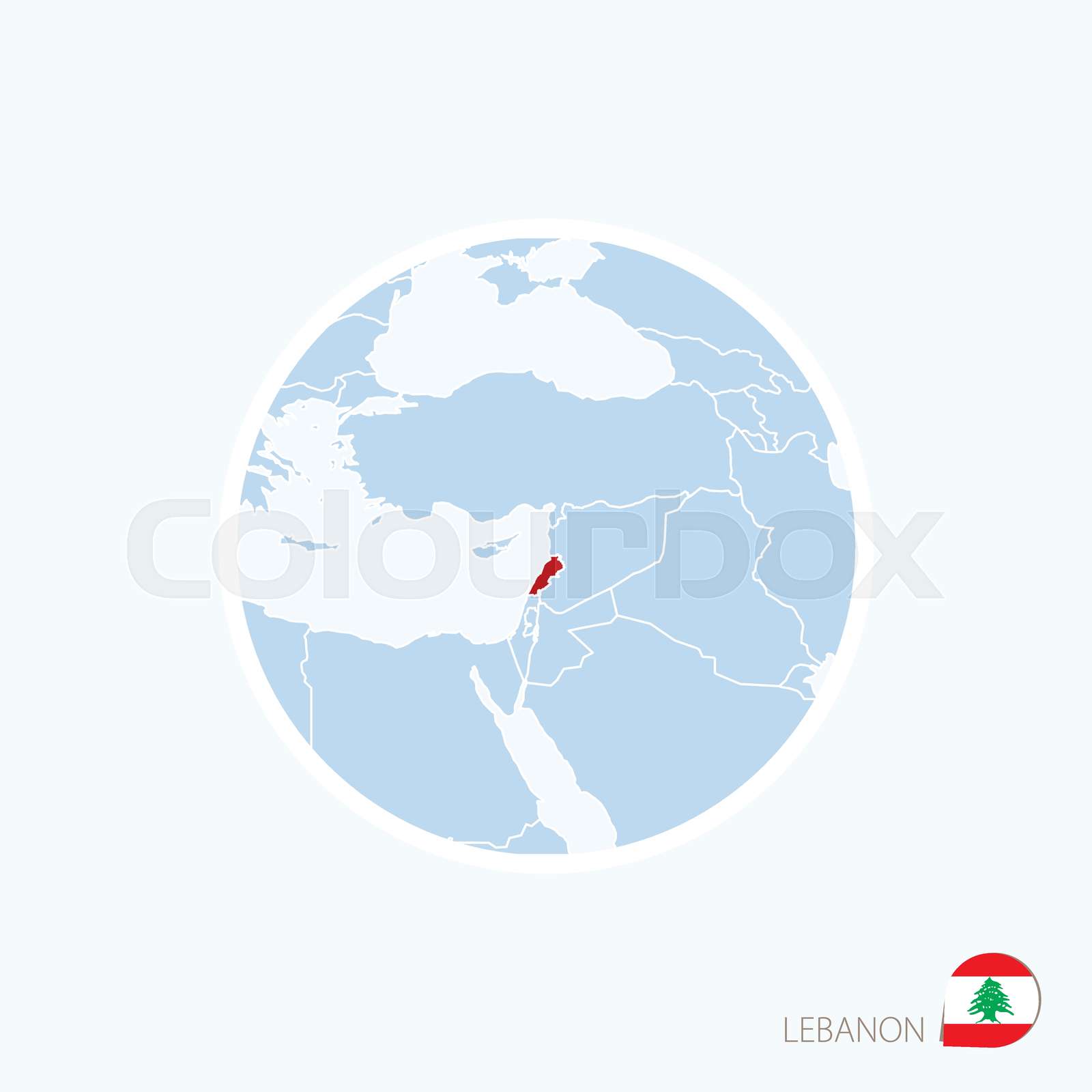 Lebanon Map Middle East