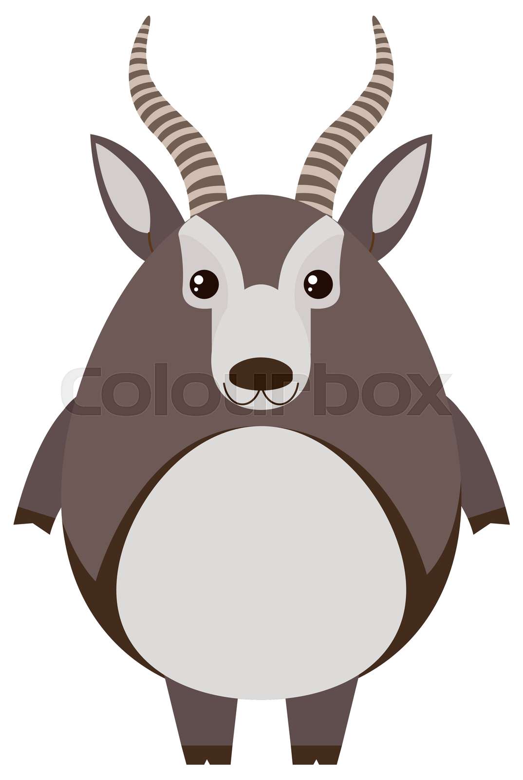 Cute gazelle on white background | Stock vector | Colourbox