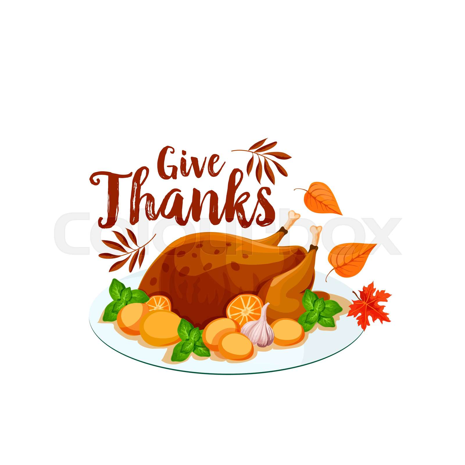 Thanksgiving turkey icon for holiday dinner design | Stock vector ...
