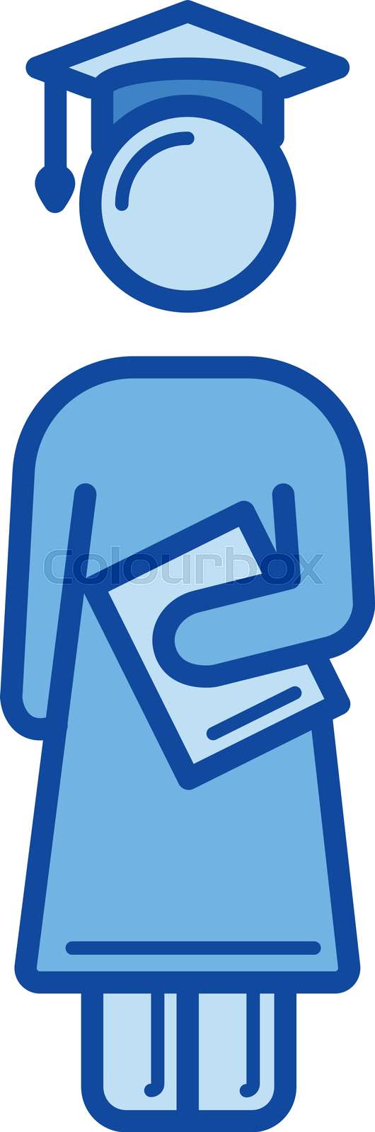 Bachelor degree line icon. | Stock vector | Colourbox