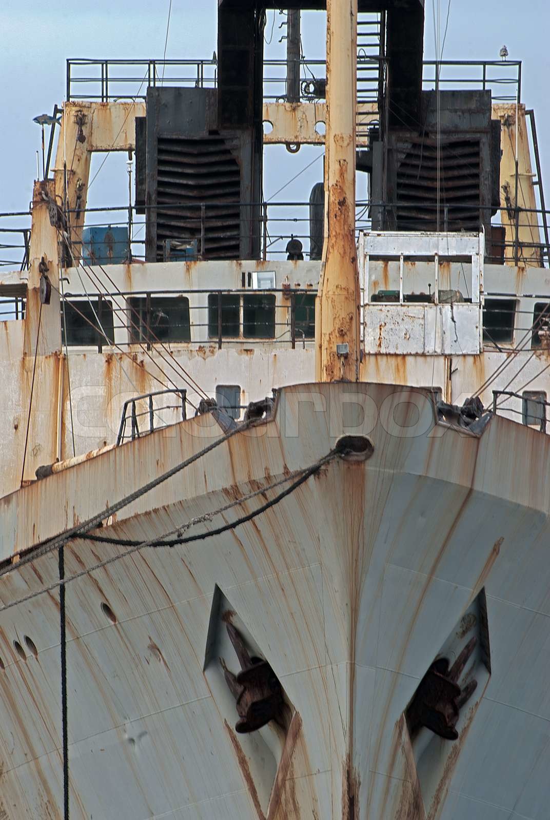 Rusty old ship waiting for dismantling | Stock image | Colourbox