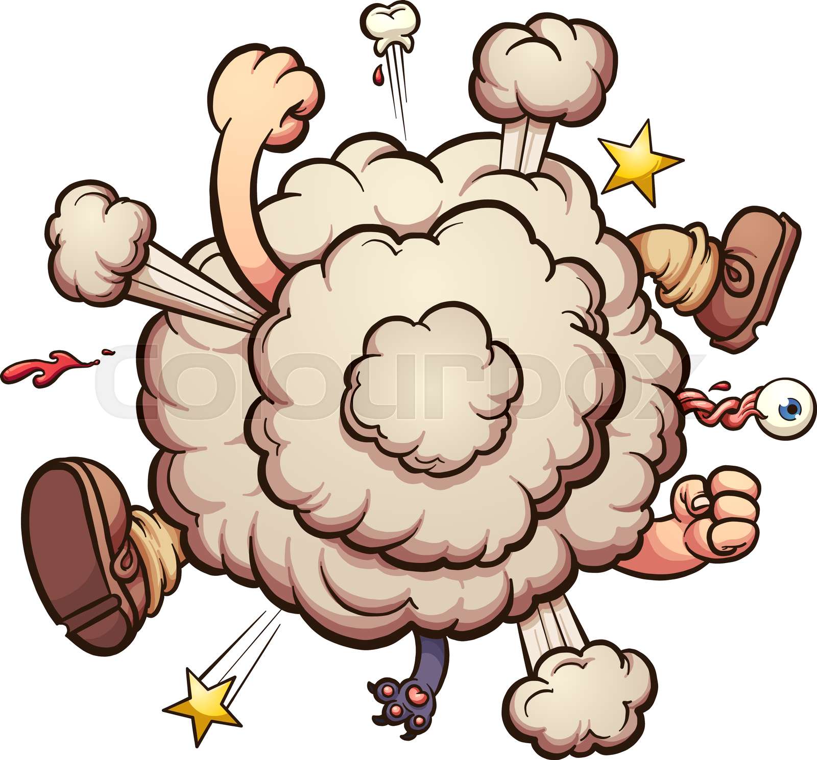 Cartoon brawl | Stock vector | Colourbox