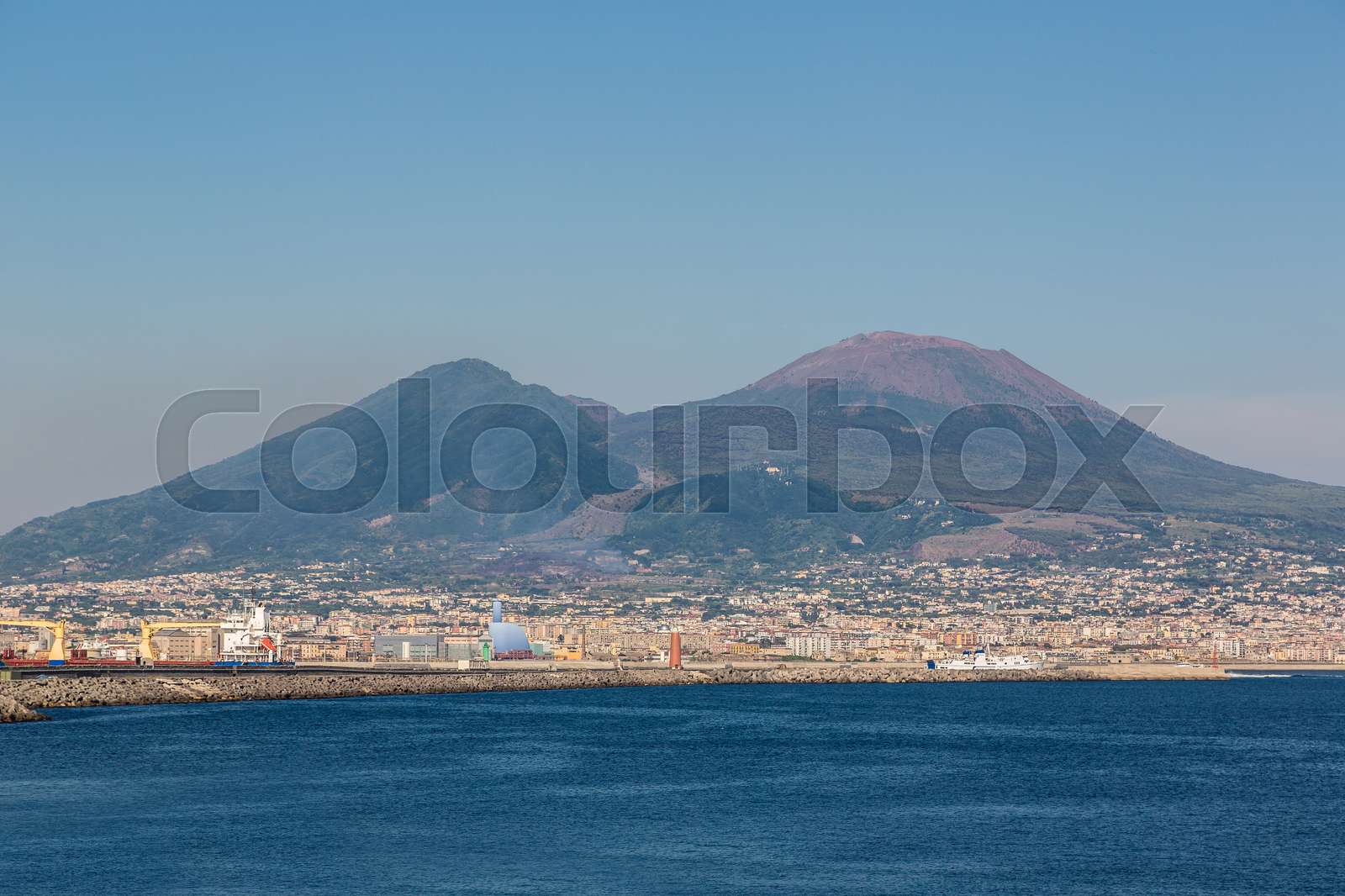 Napoli and volcano Vesuvius | Stock image | Colourbox