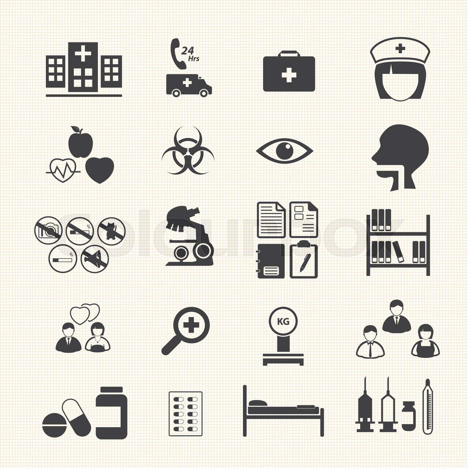 Medical and ER Hospital Icons set | Stock vector | Colourbox