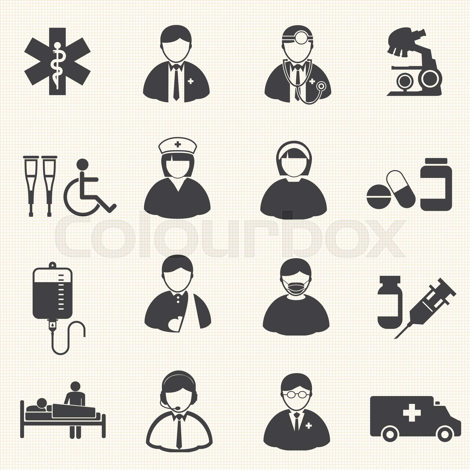 Medical and ER Hospital Icons set | Stock vector | Colourbox
