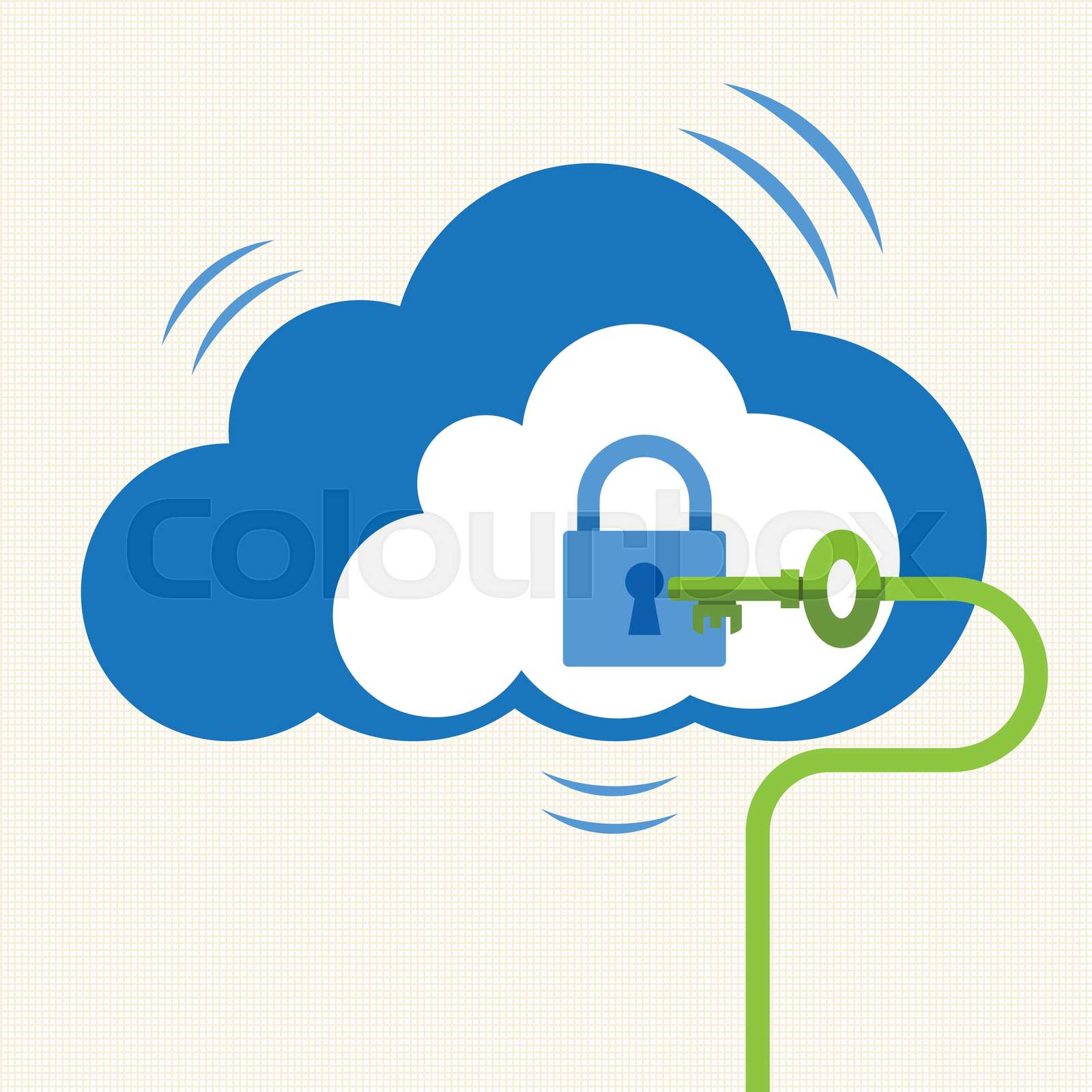 Big data, Cloud Computing Security Concept | Stock vector | Colourbox