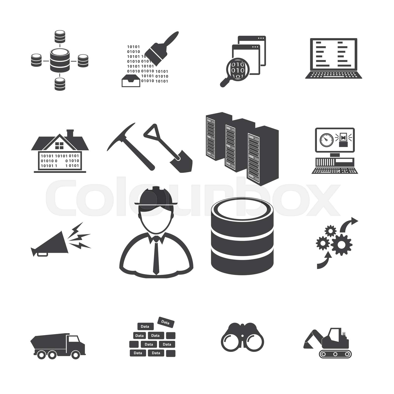 datenstrom, daten, symbol | Stock-Vektor | Colourbox