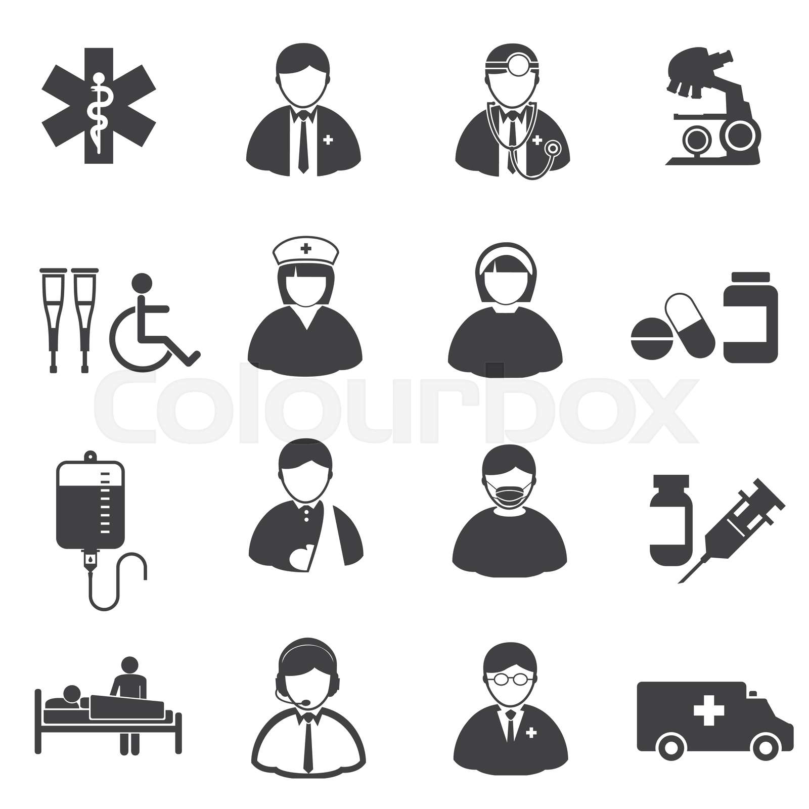 Medical and ER Hospital Icons set | Stock vector | Colourbox