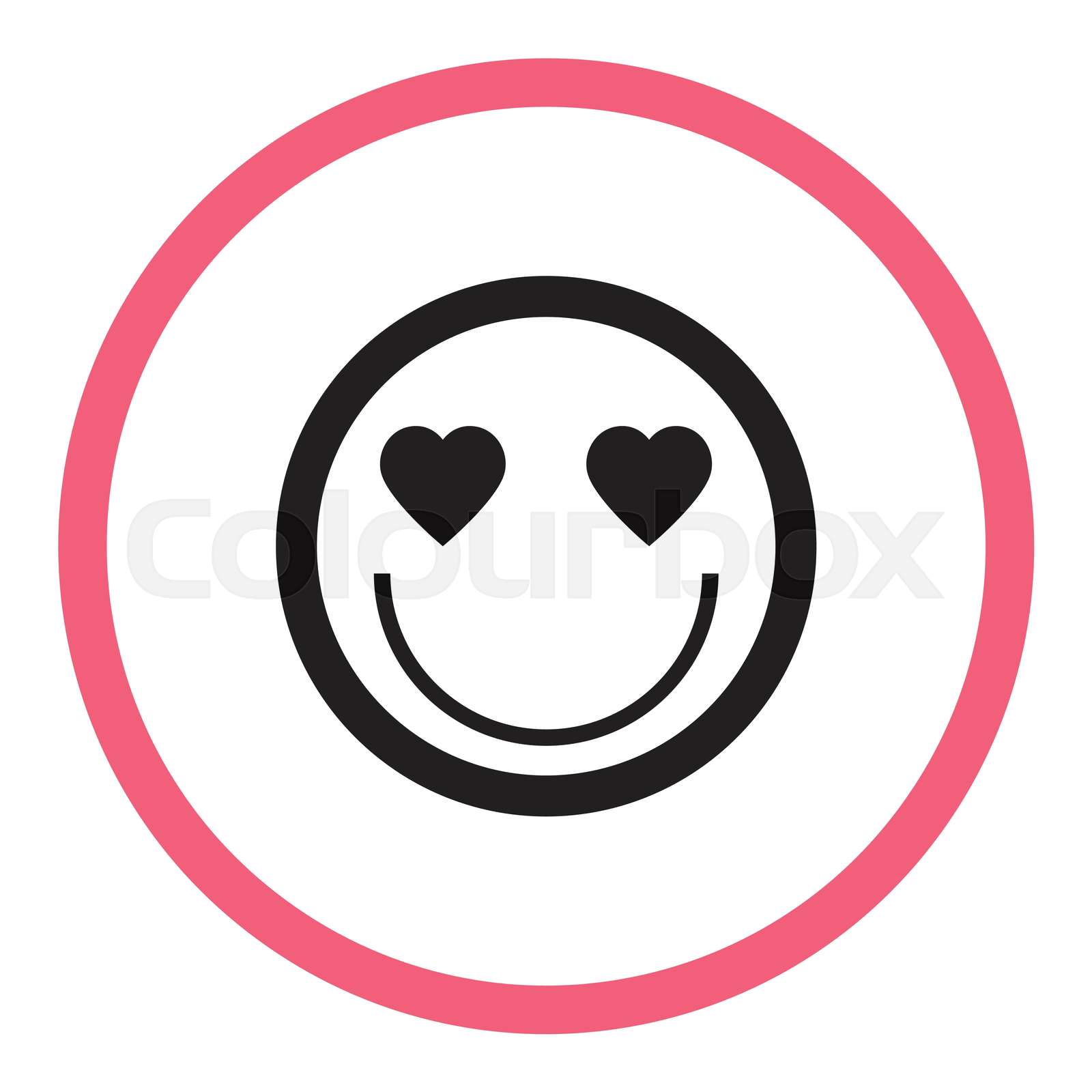Smile Icon in the circle | Stock vector | Colourbox