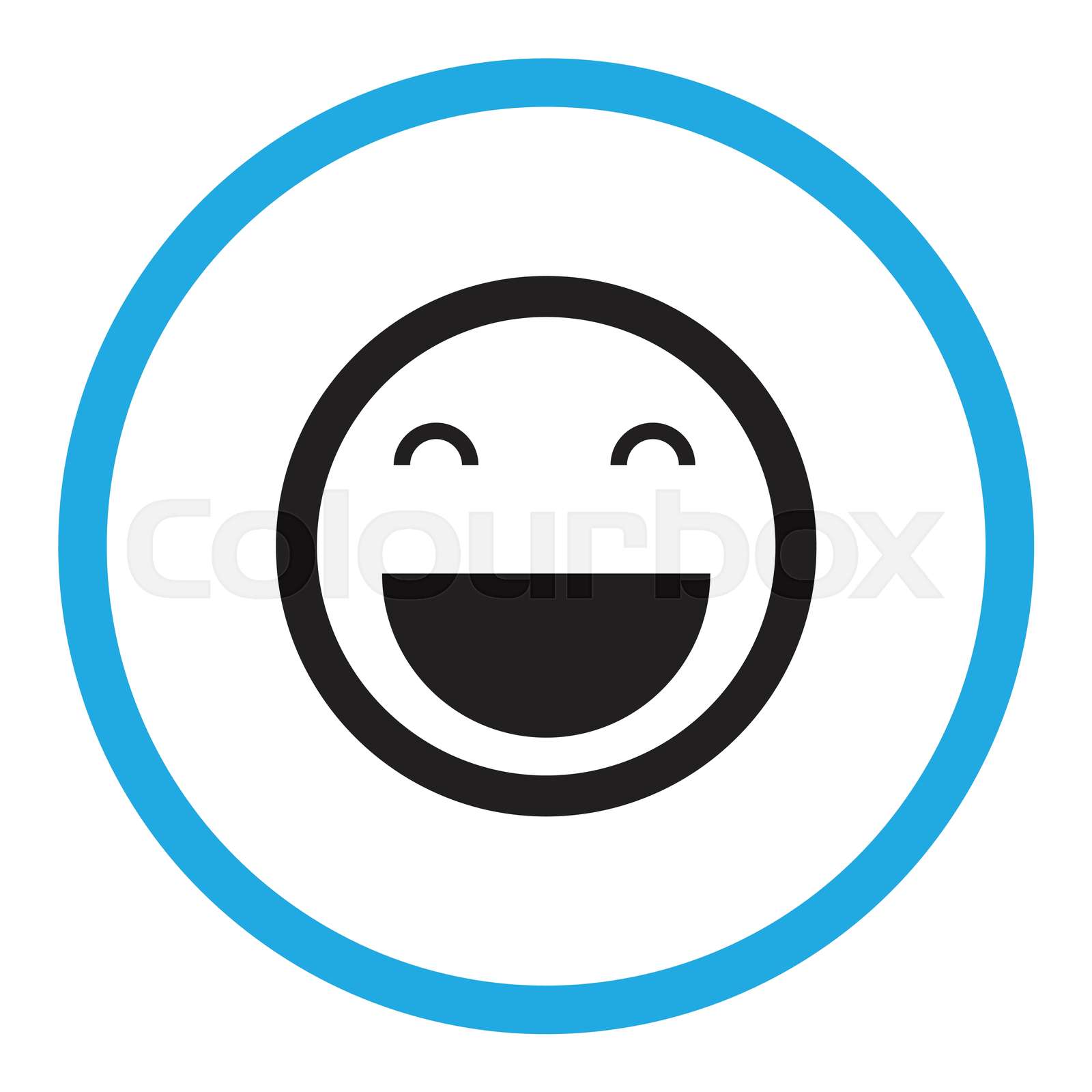 Smile Icon in the circle | Stock vector | Colourbox