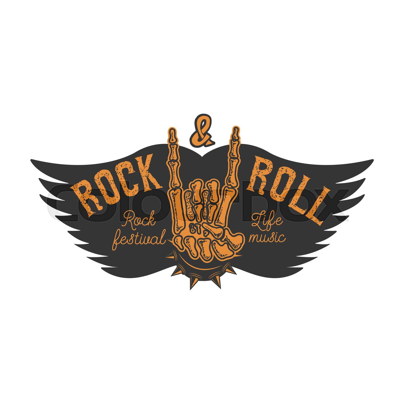 Rock and roll sign. Design element for logo, label, emblem, sign ...