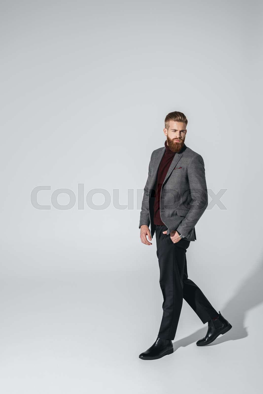 attractive bearded man | Stock image | Colourbox