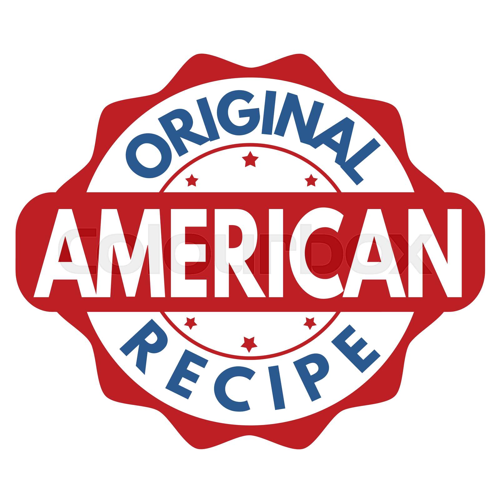 Original american recipe sign or stamp | Stock vector | Colourbox