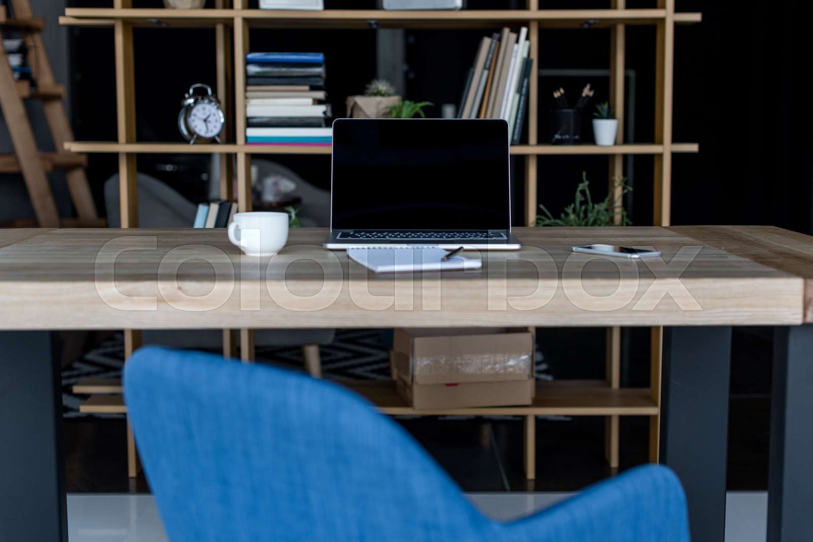 workplace with laptop computer | Stock image | Colourbox