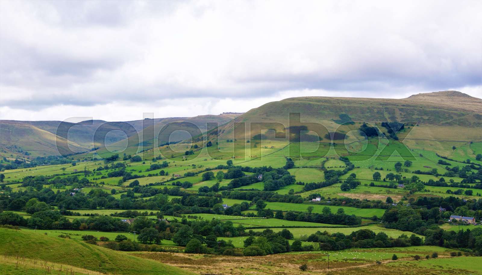 Edale Valley in the English Peak District. | Stock image | Colourbox