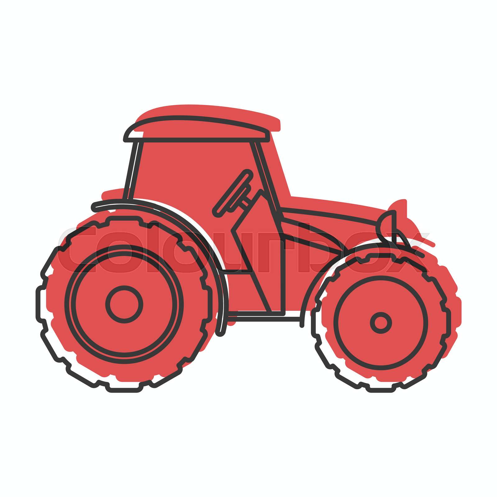 Red Tractor Clipart