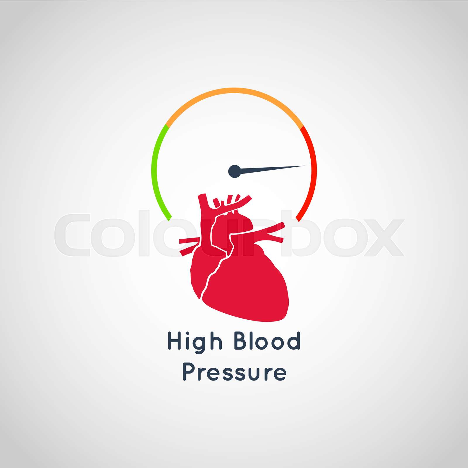 High Blood Pressure vector icon design | Stock vector | Colourbox