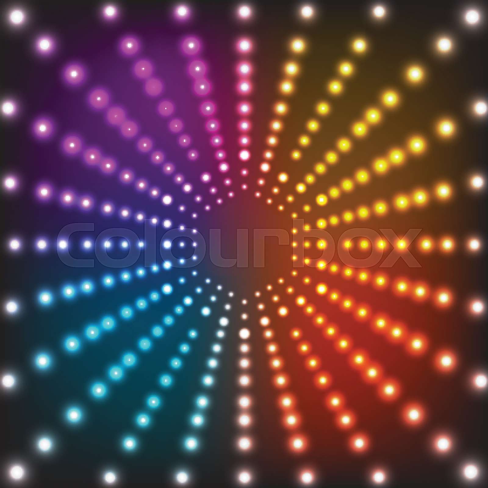 Neon border with light colorful effects | Stock vector | Colourbox