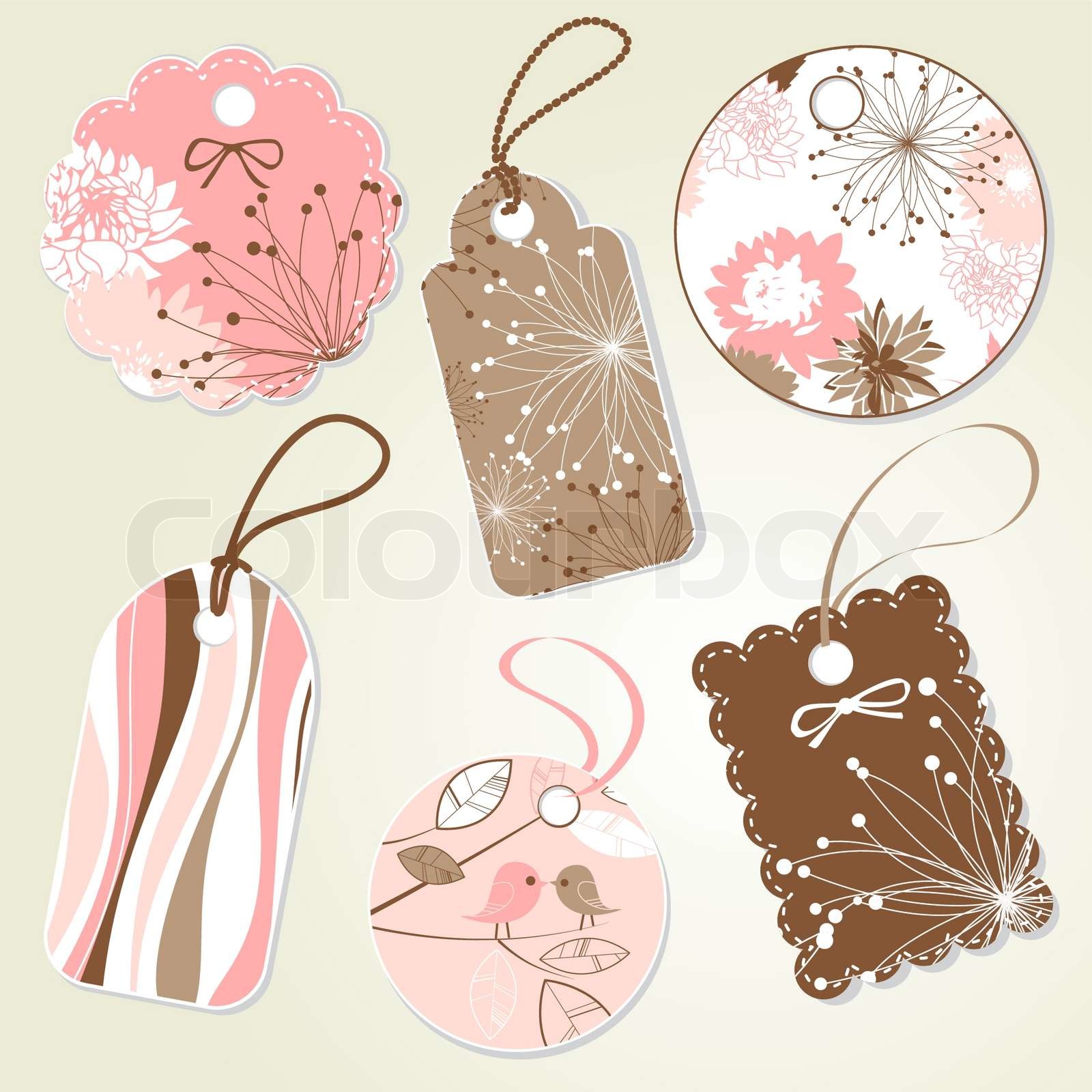 Collection of cute Tags | Stock vector | Colourbox