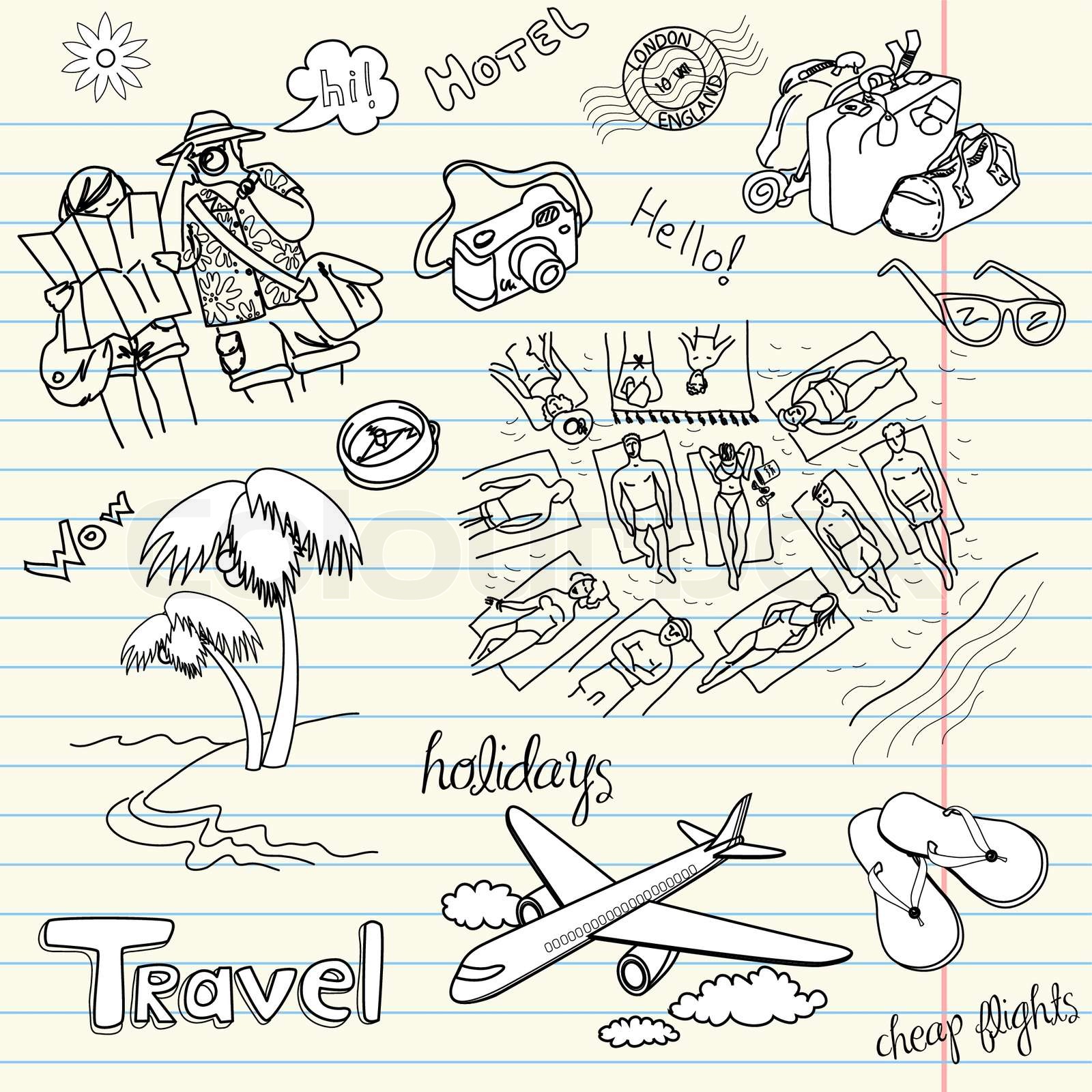 Summer Holidays Doodles! Vector illustration | Stock vector | Colourbox