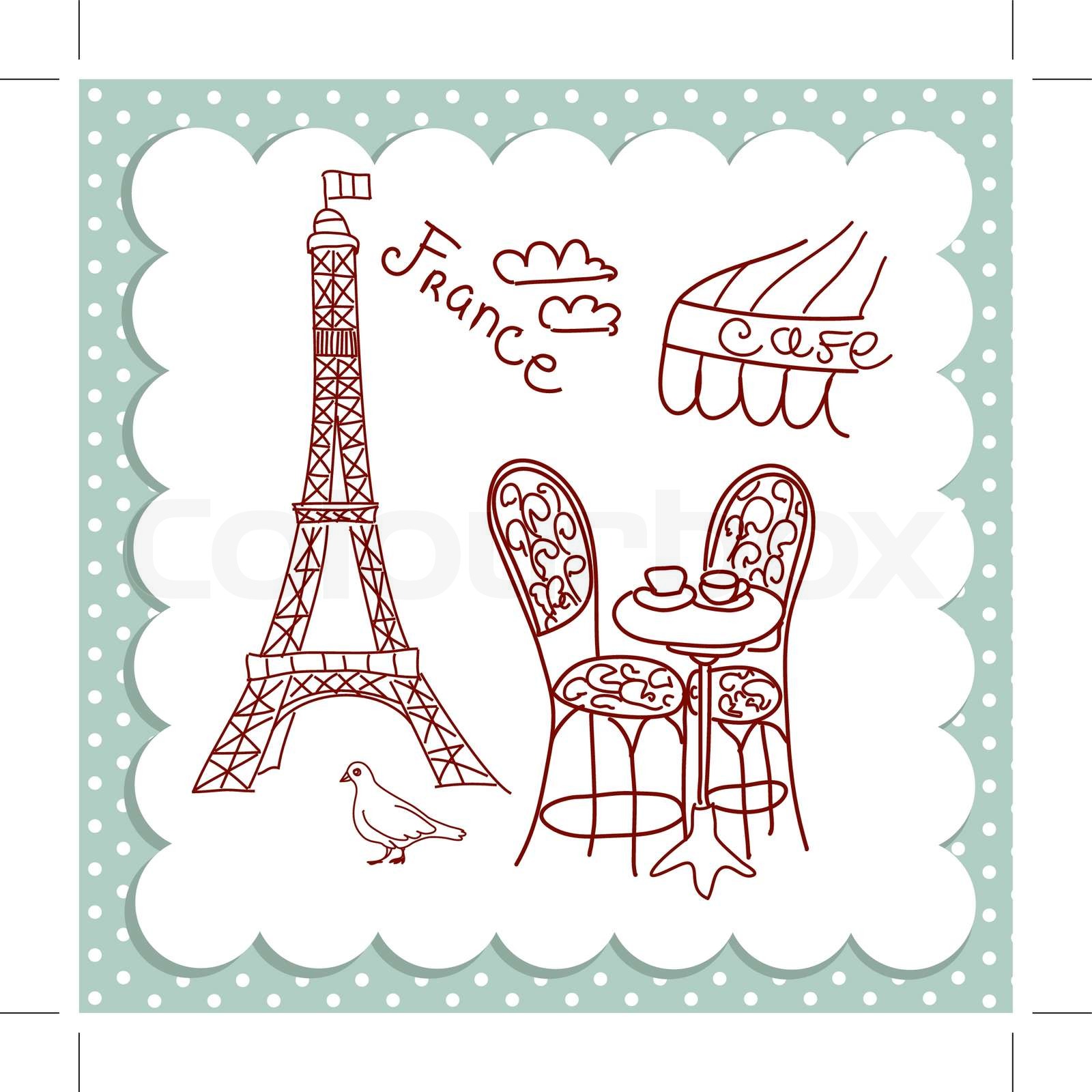 Cafe in Paris | Stock vector | Colourbox