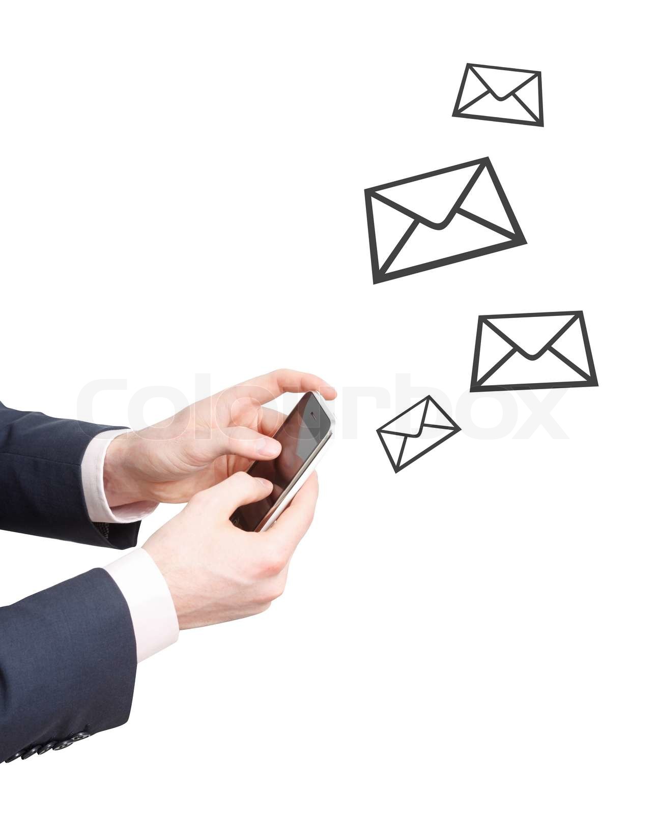 Sending messages | Stock image | Colourbox Sending messages | Stock image | Colourbox