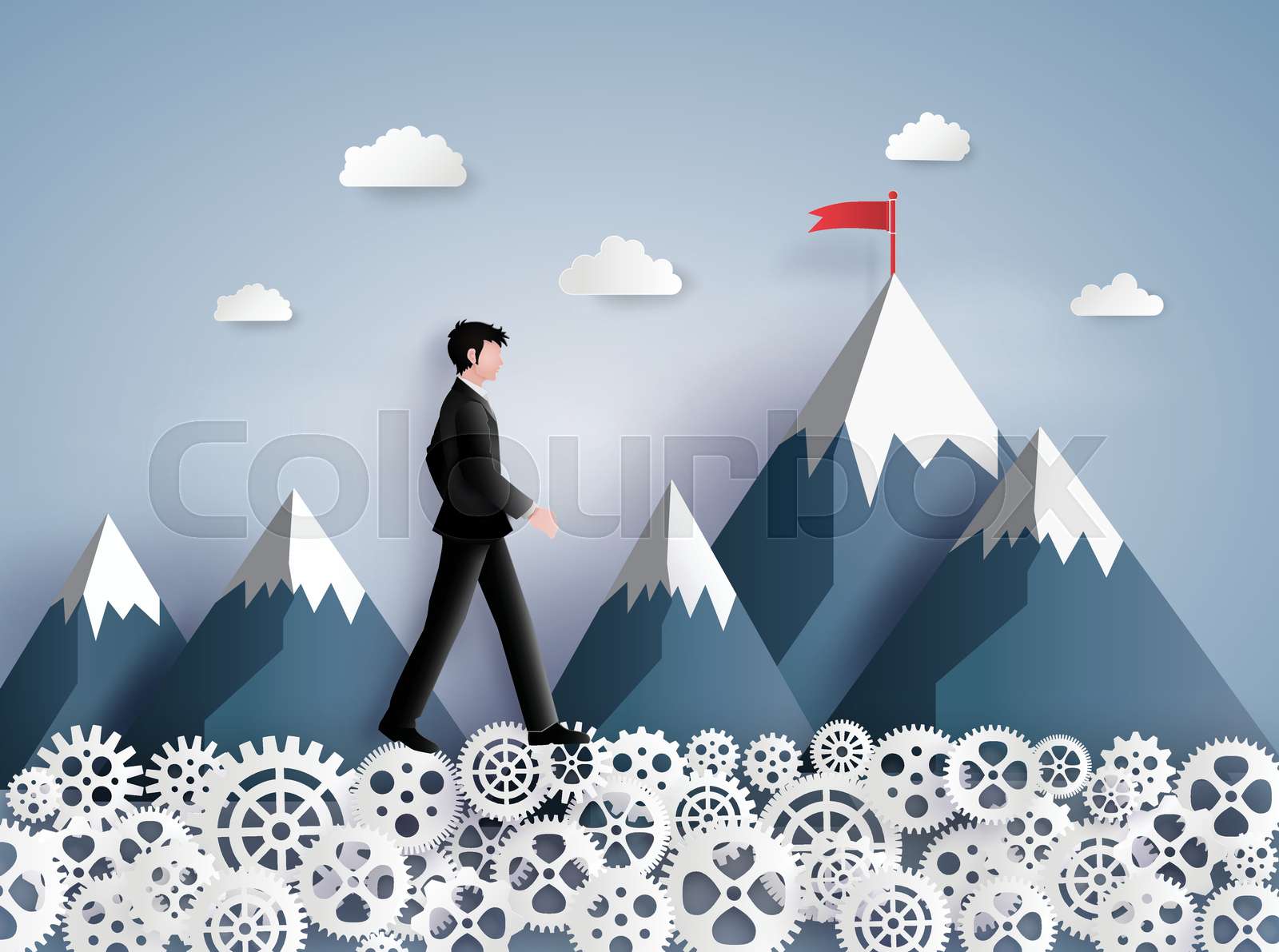 Concept of leader vision and thinking. | Stock vector | Colourbox