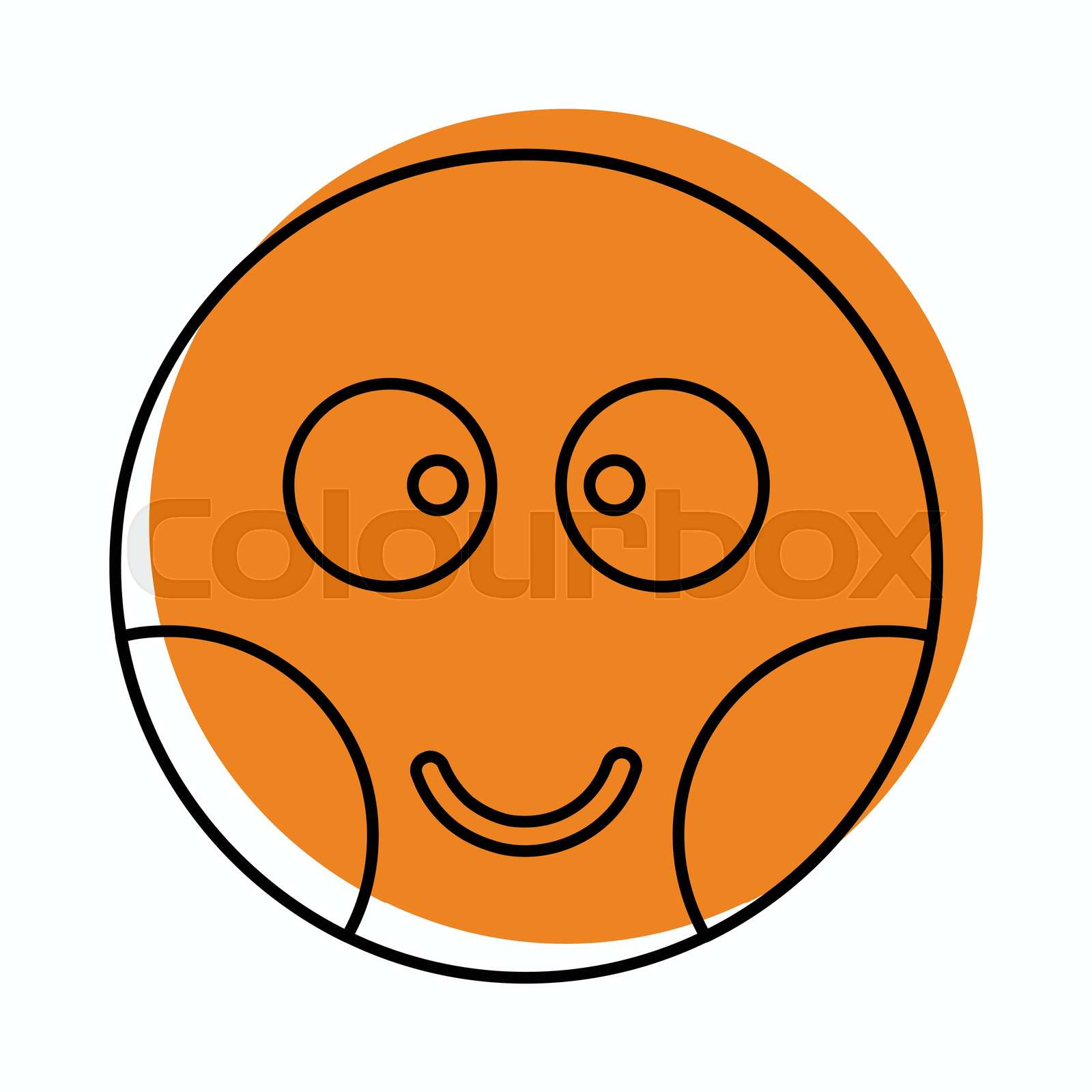 Embarrassed face icon in doodle style vector illustration for design ...