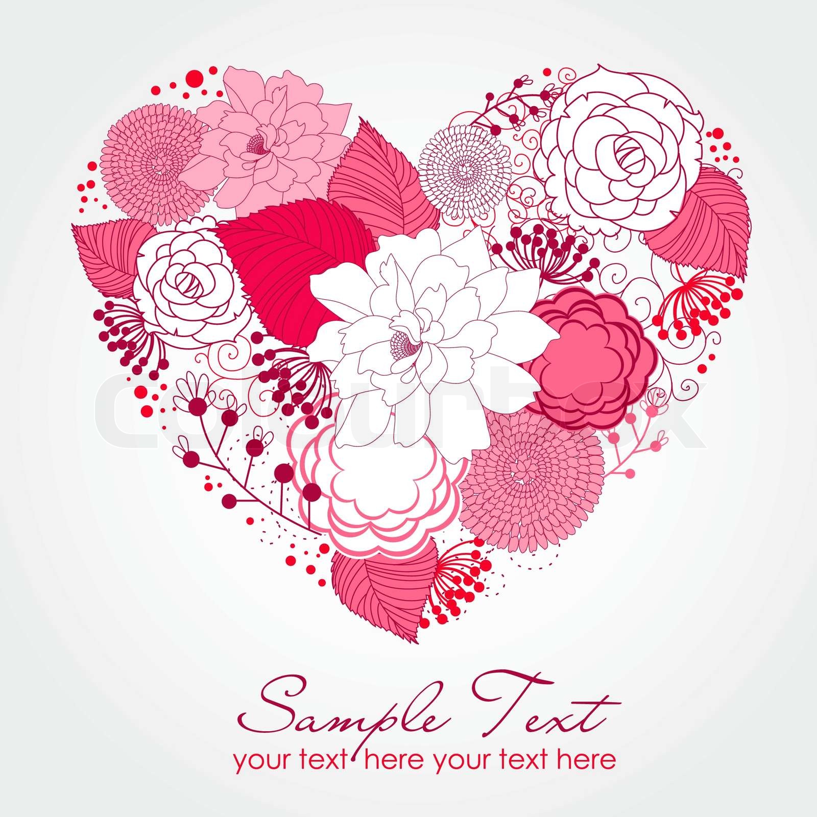 Floral Heart | Stock vector | Colourbox