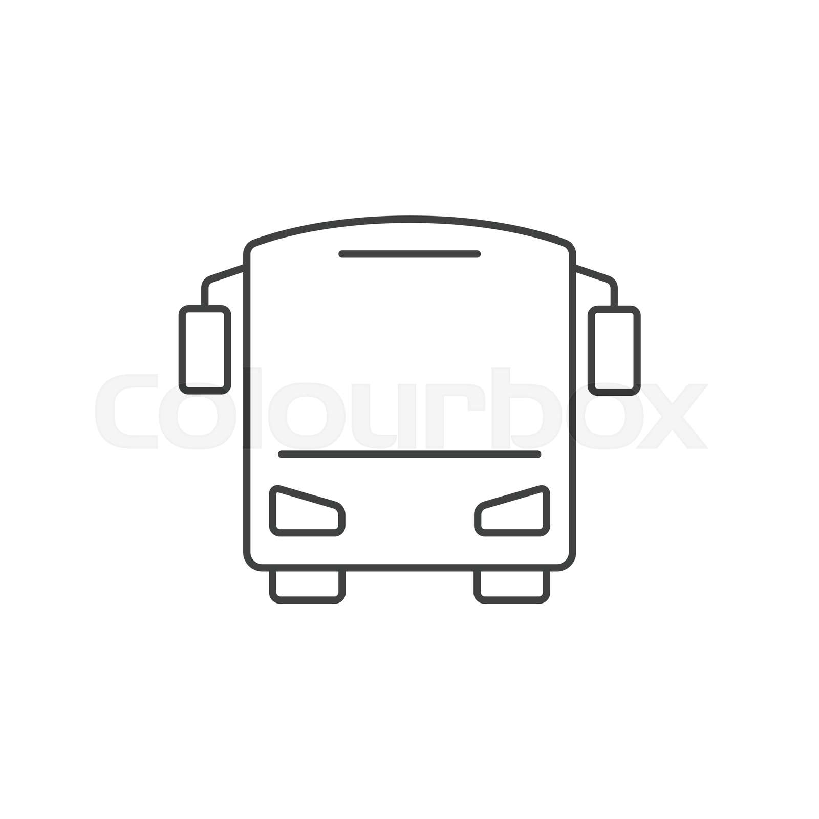 Bus outline icon | Stock vector | Colourbox