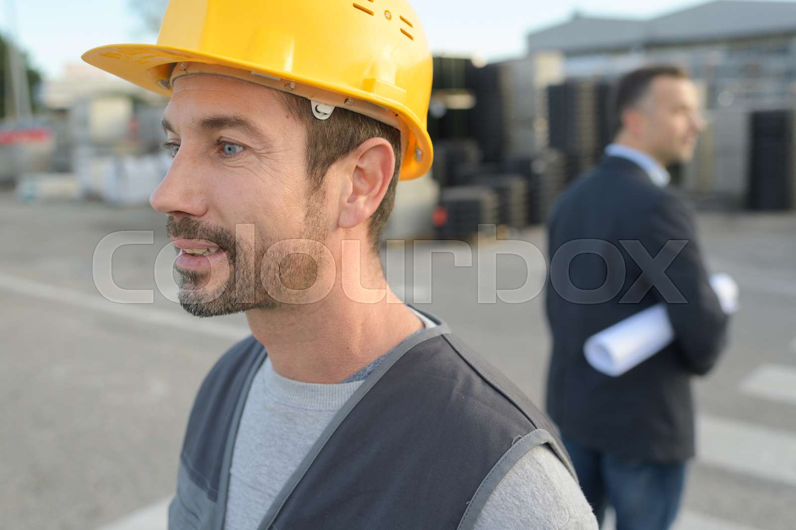 civil engineers at construction site | Stock image | Colourbox