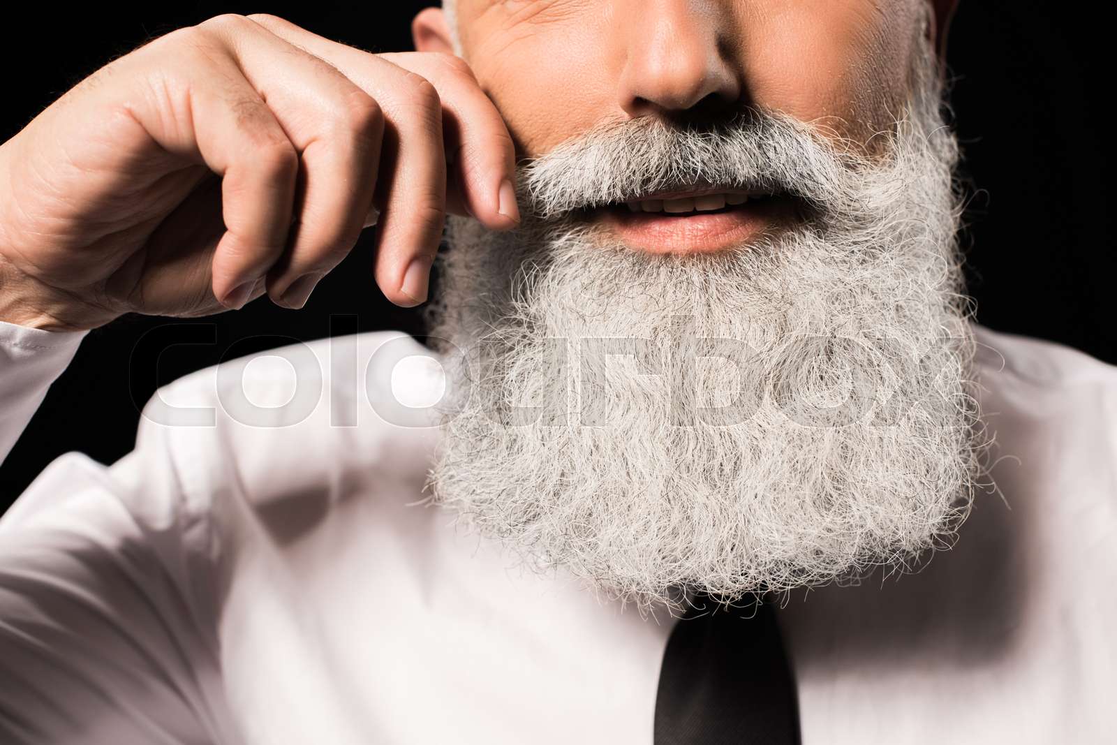 man twisting moustache | Stock image | Colourbox