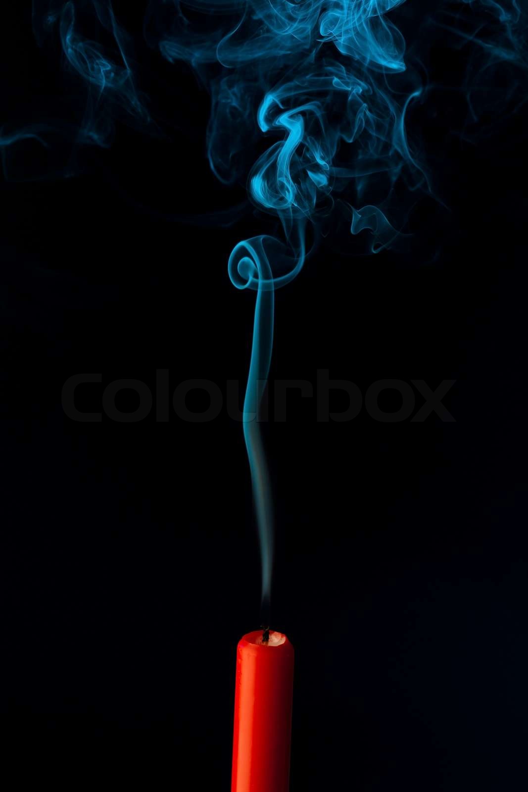 the flame of a candle was blown out symbol of death, dying and past ...