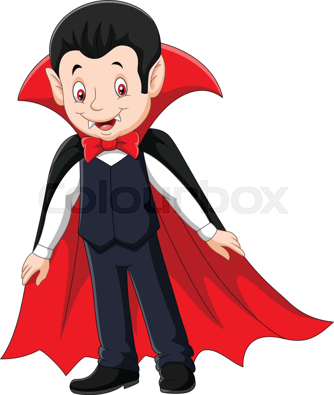 Cartoon Happy Vampire Stock Vector Colourbox
