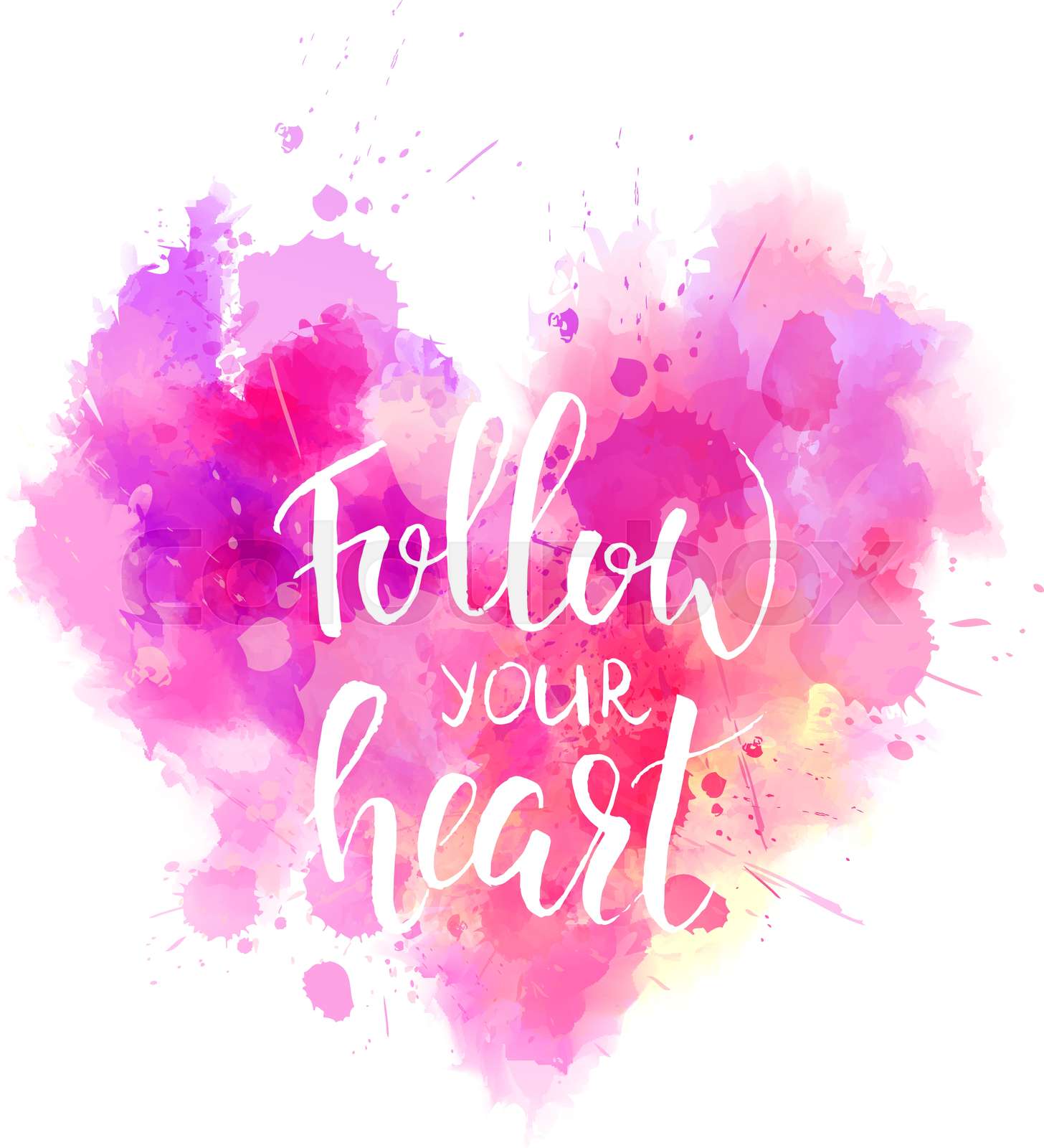Follow your heart | Stock vector | Colourbox