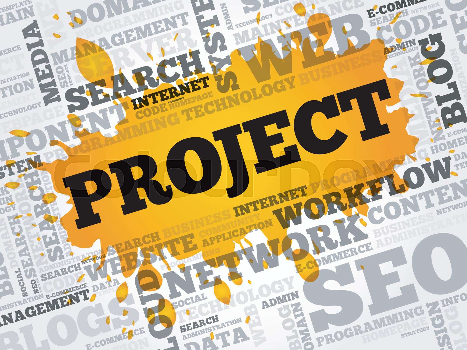 PROJECT word cloud | Stock vector | Colourbox