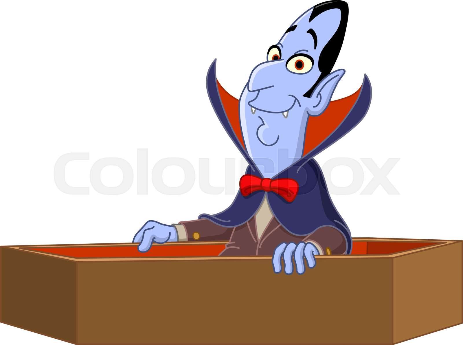 Vampire raising from coffin | Stock vector | Colourbox