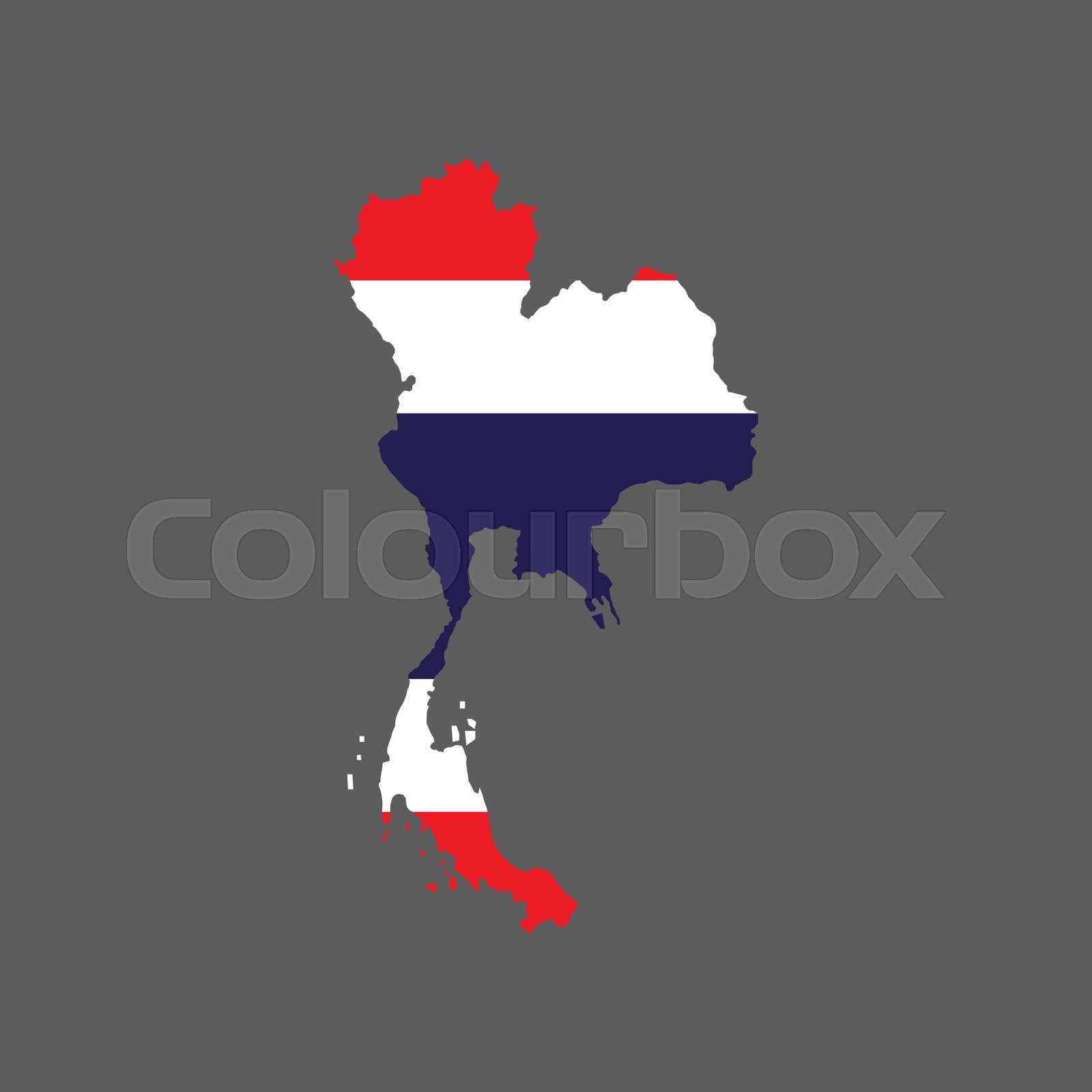Thailand flag and map | Stock vector | Colourbox
