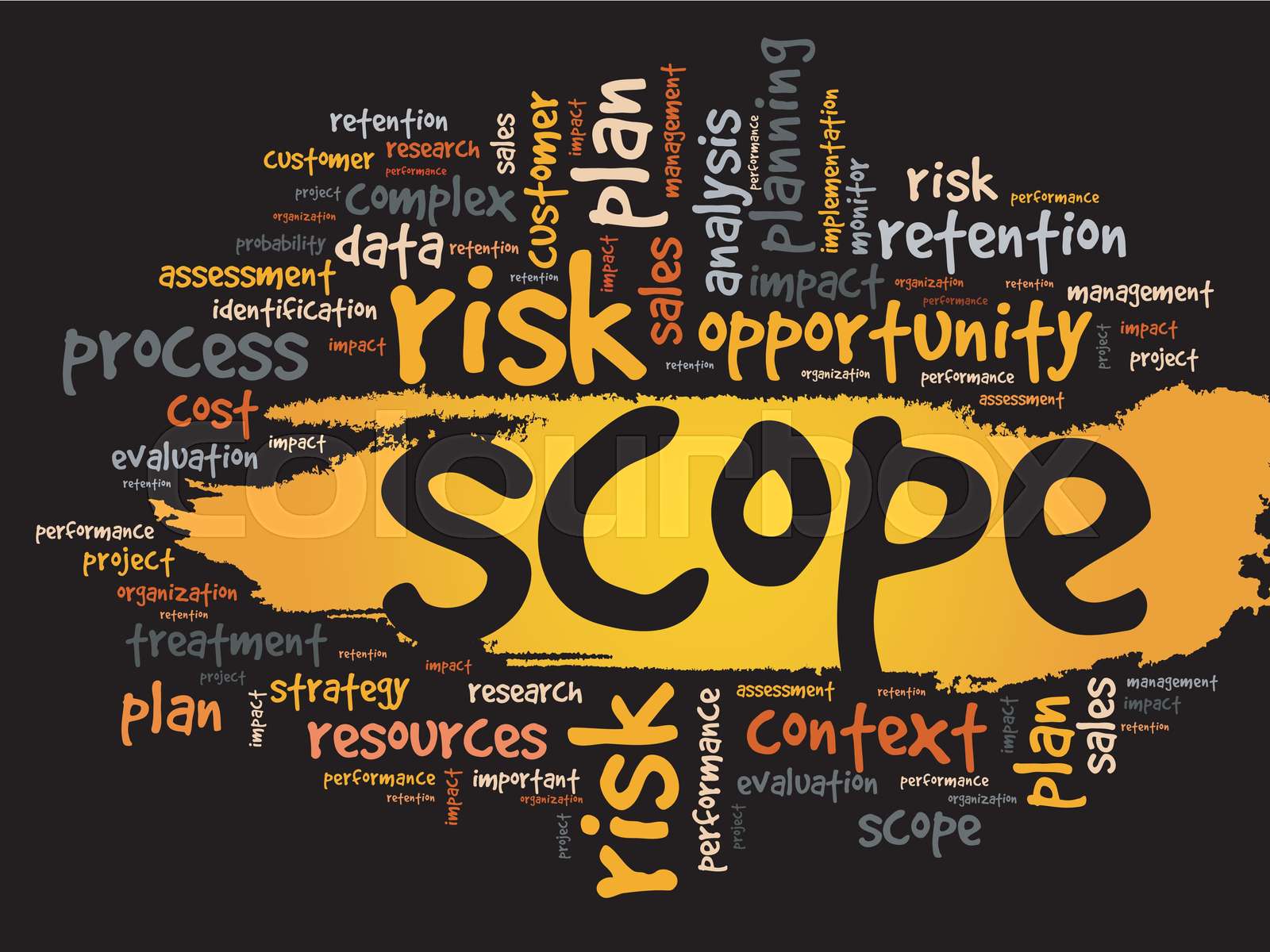 SCOPE word cloud | Stock vector | Colourbox