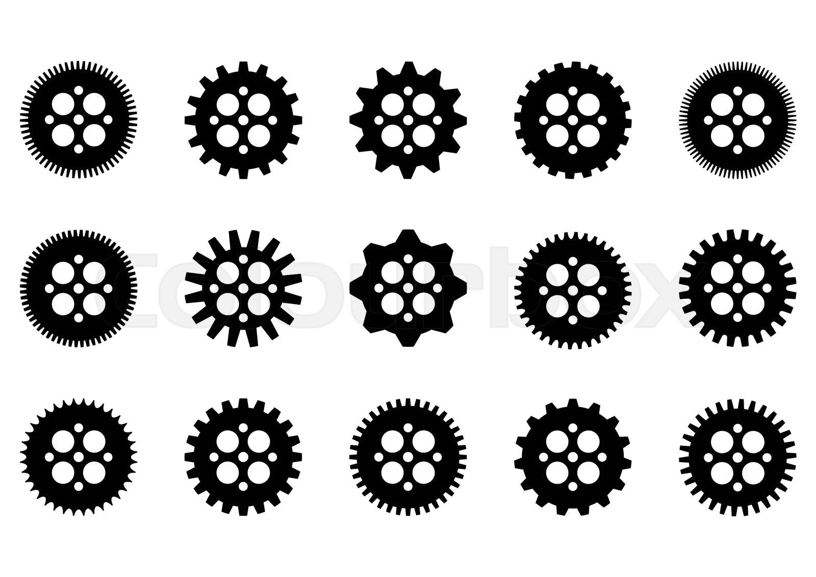 gear collection machine gear | Stock vector | Colourbox
