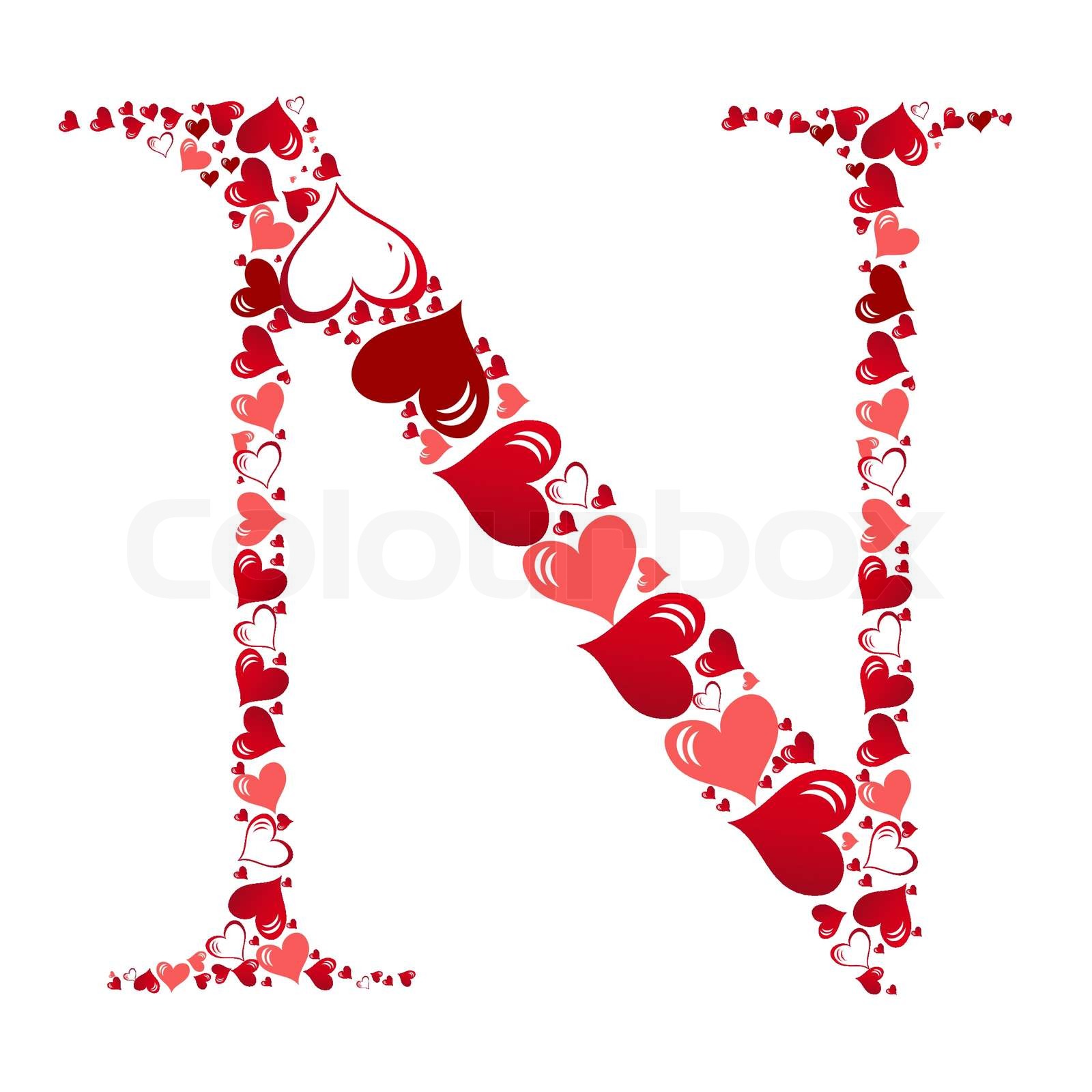 Alphabet of hearts vector illustration | Stock-Vektor | Colourbox