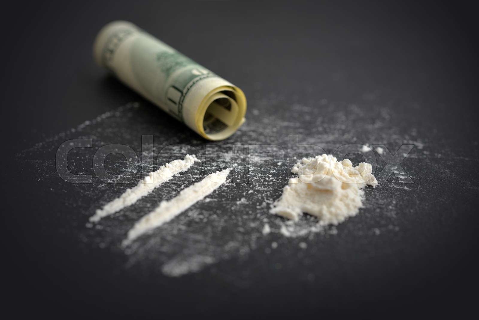 kokain, extension, süchtige | Stock Bild | Colourbox