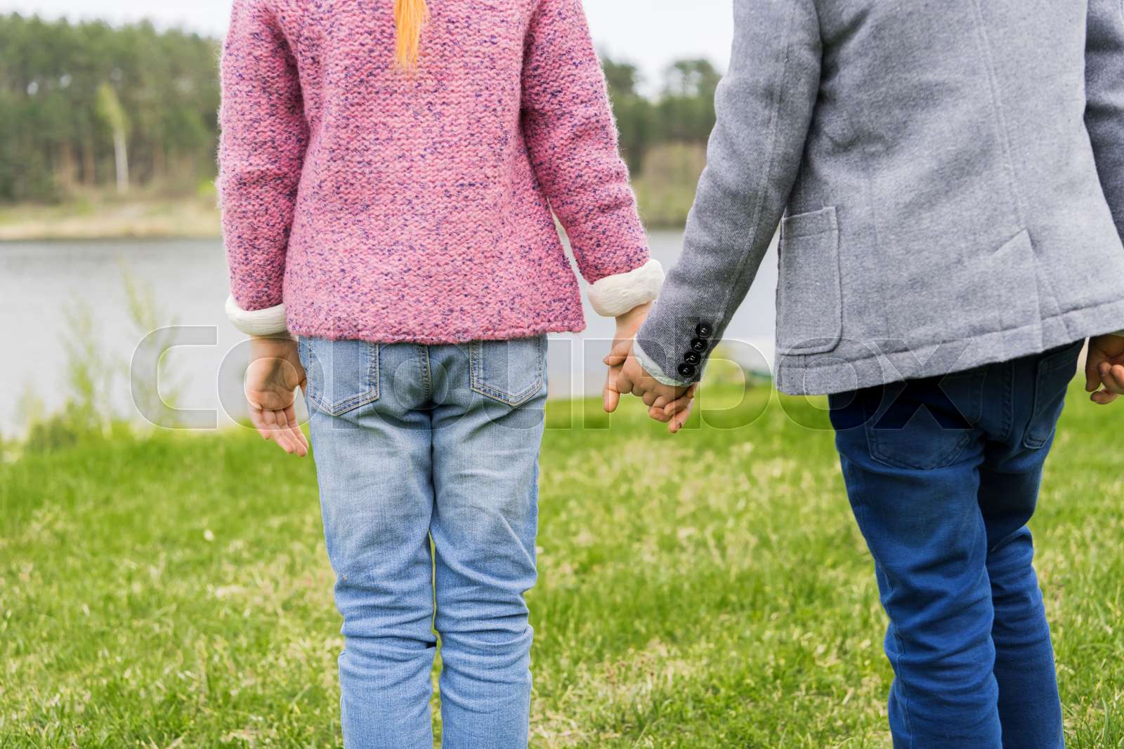 siblings holding hands | Stock image | Colourbox