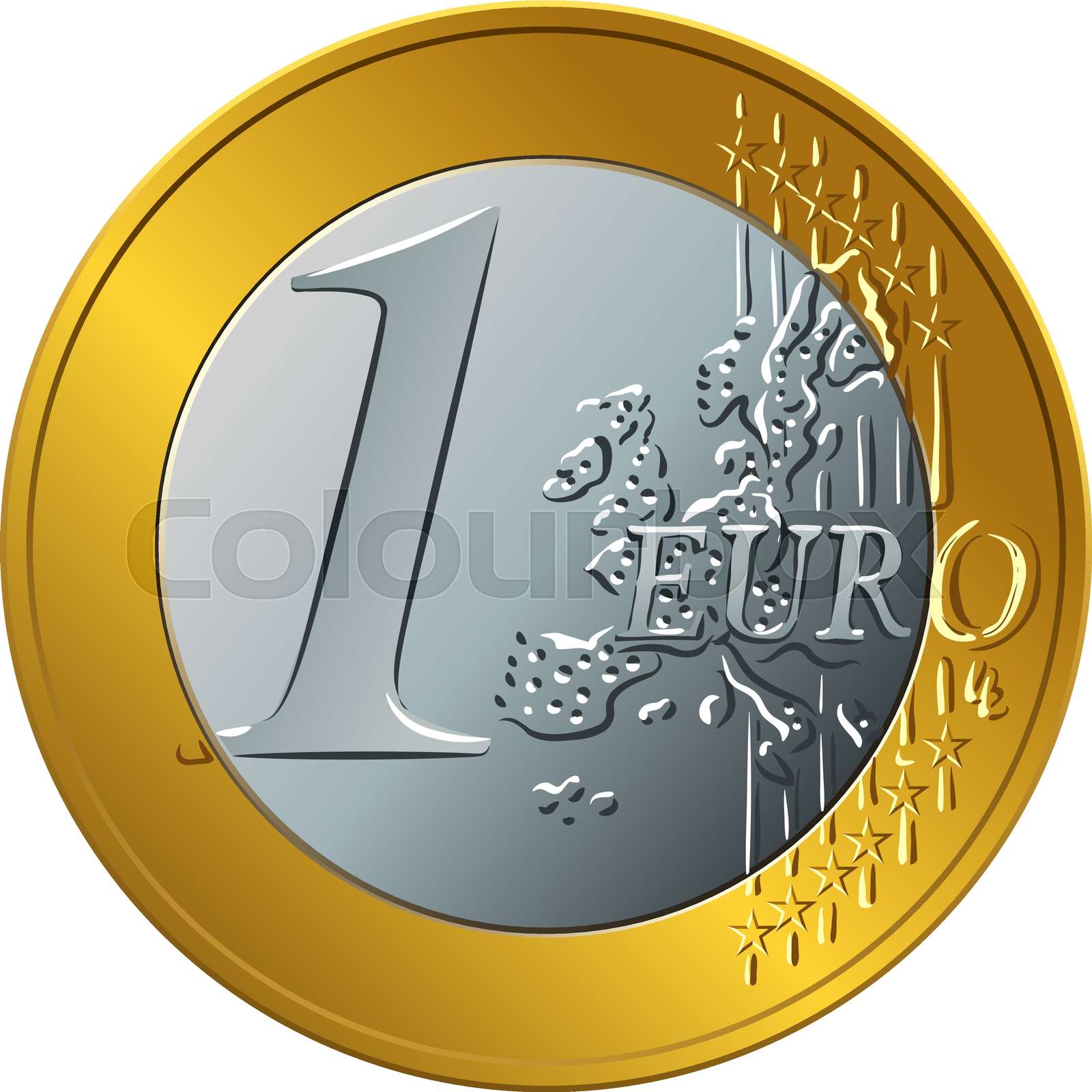 Vector Money Gold Coin One Euro Stock Vector Colourbox vector-money-gold-coin-one-euro-stock-vector-colourbox