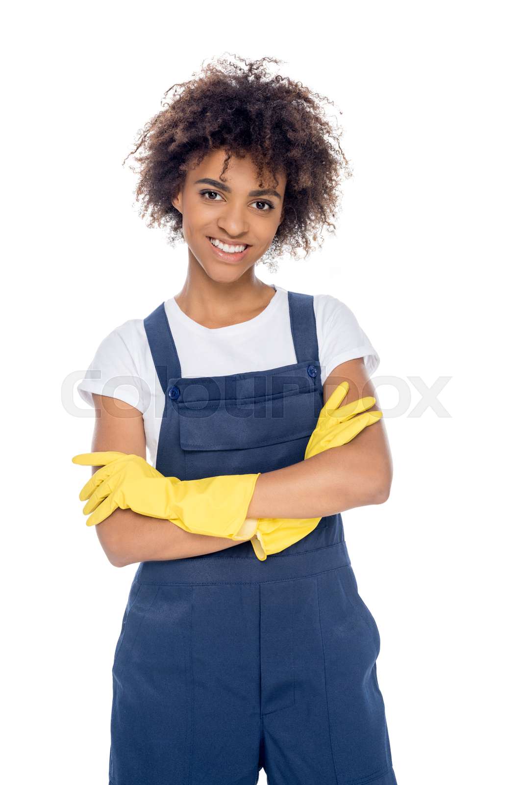 african american female cleaner | Stock image | Colourbox