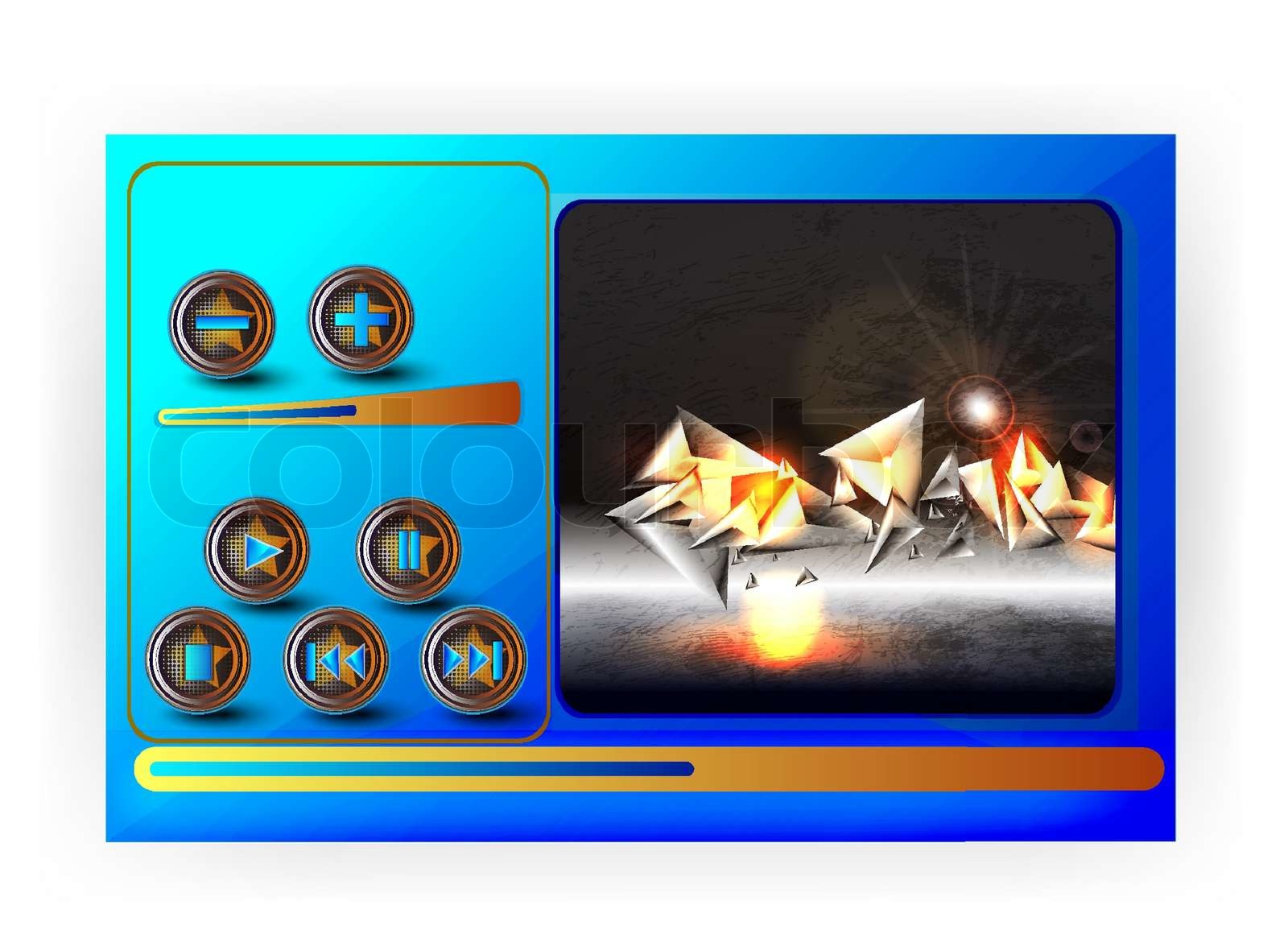 Multimedia Player Controls | Stock vector | Colourbox