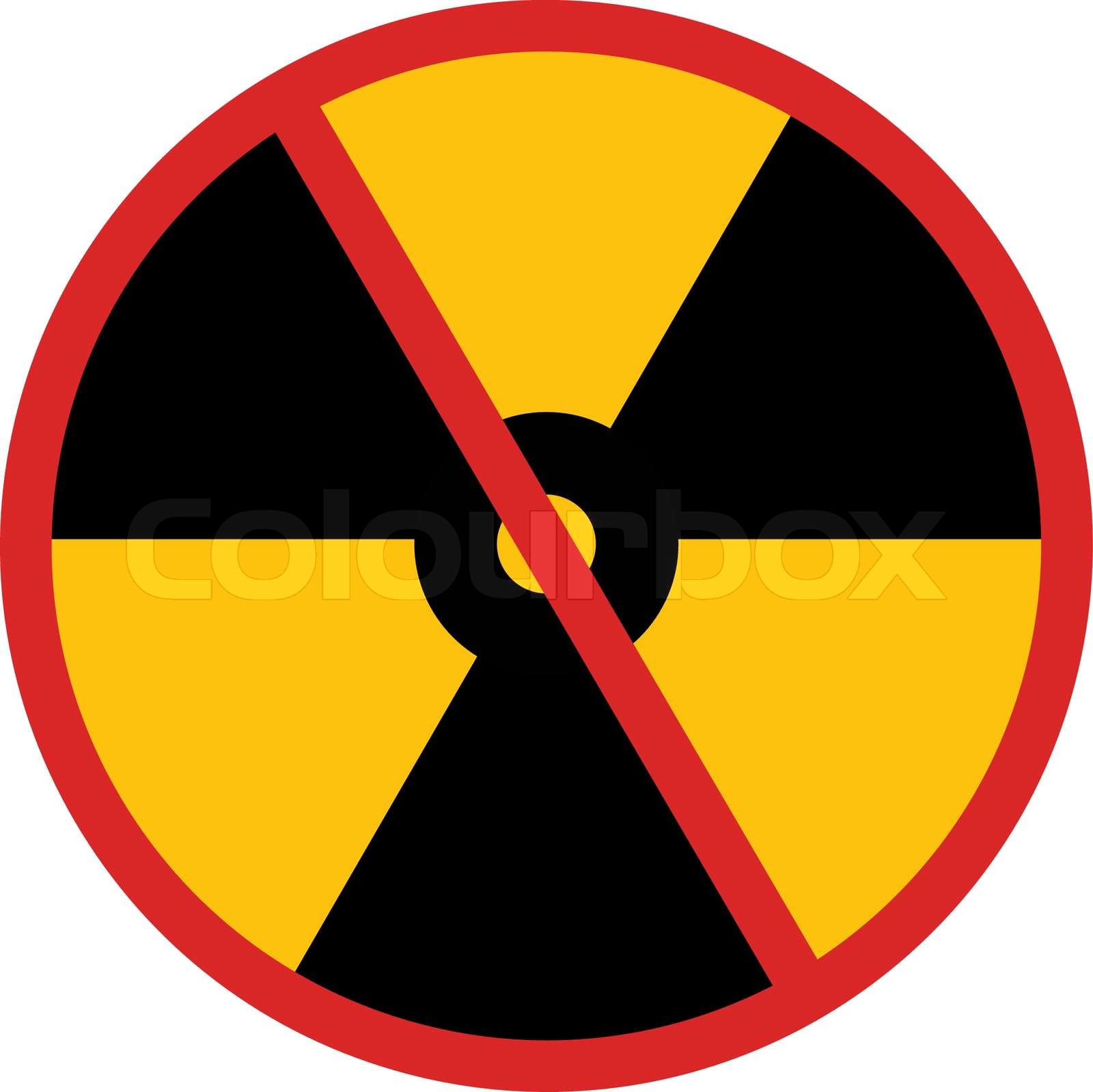 No nuclear power sign in vector | Stock vector | Colourbox
